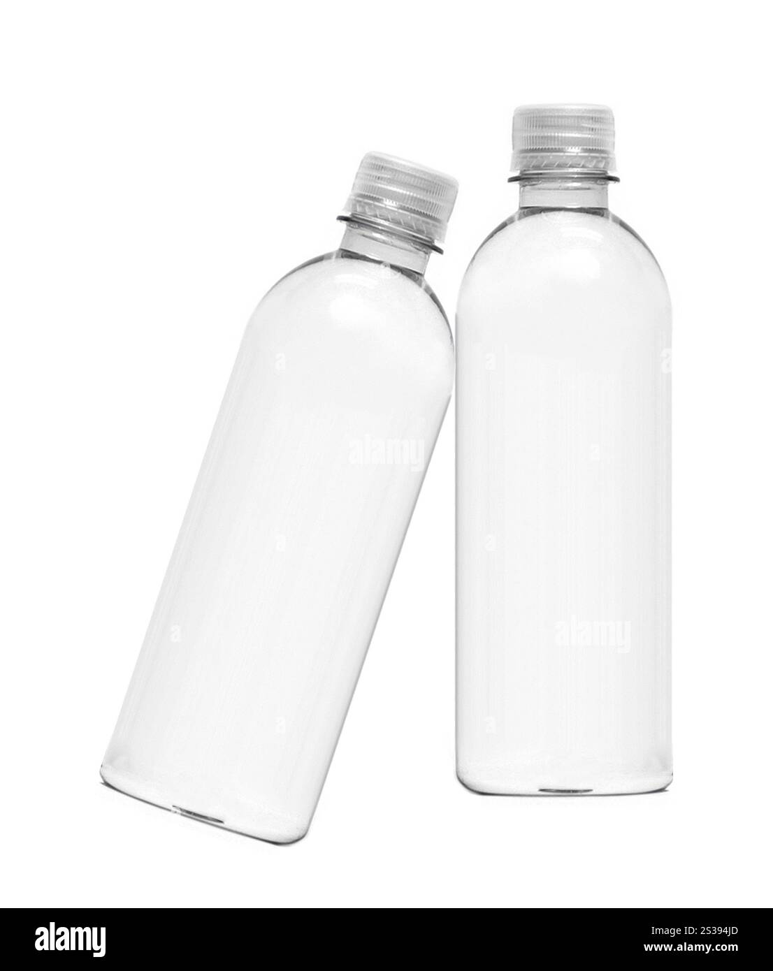 Two water bottles isolated on white background Stock Photo - Alamy