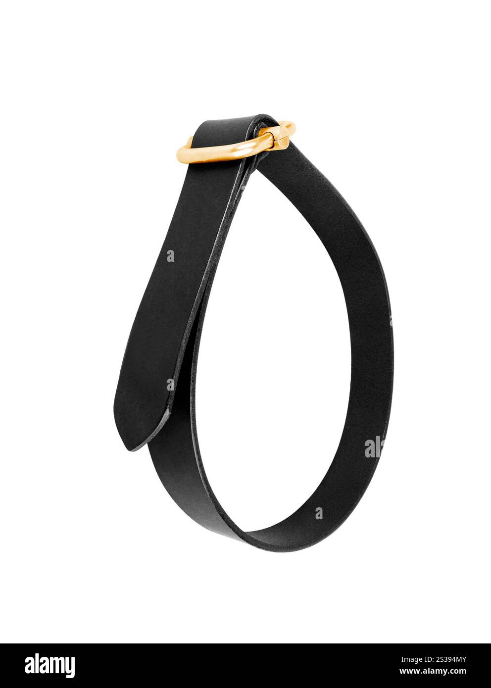 black leather men belt roll on white background. black leather men belt ...