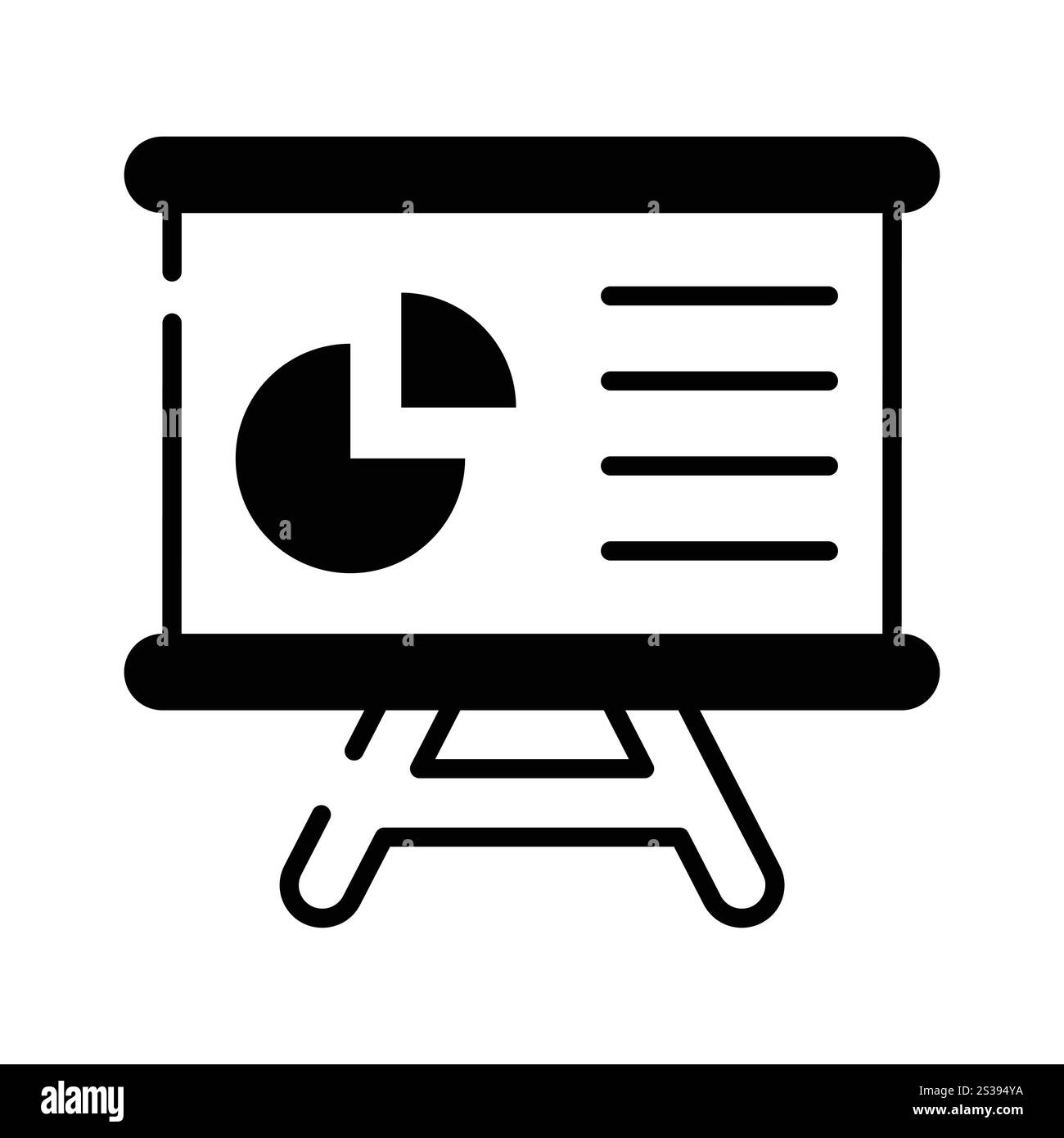 An icon of business graphical presentation, vector of statistical ...