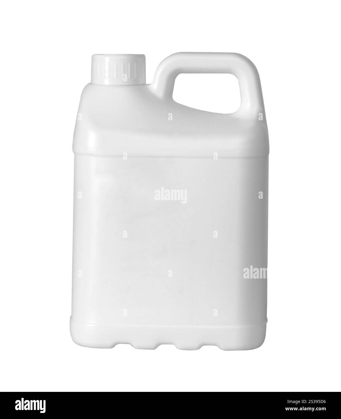 White plastic jerry can is isolated on a white background Stock Photo ...