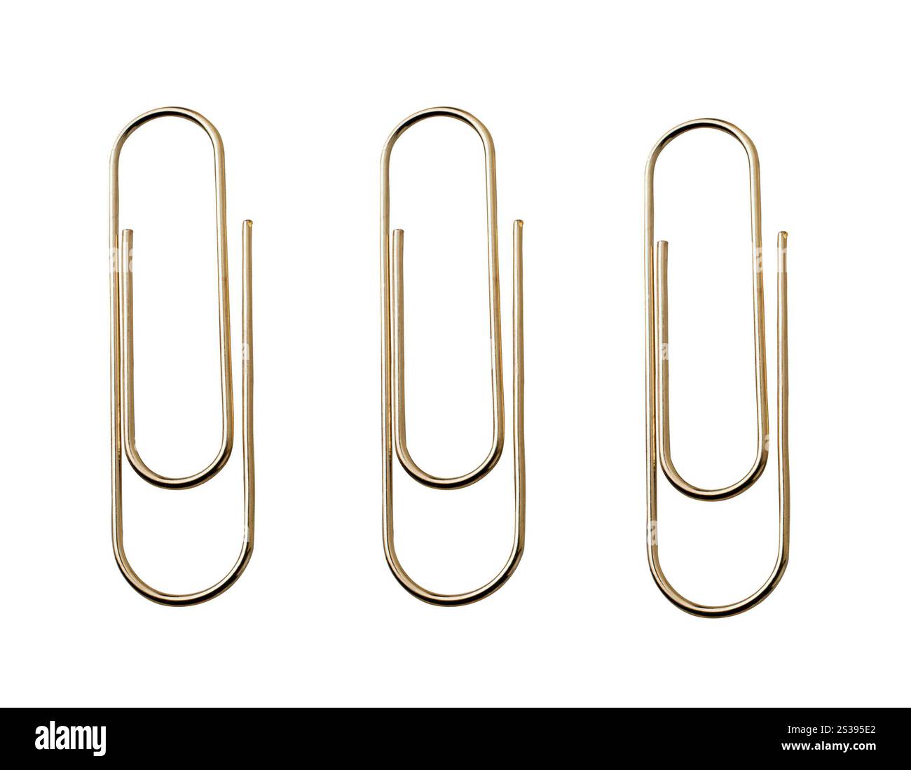 Paperclips Isolated on White background Stock Photo - Alamy