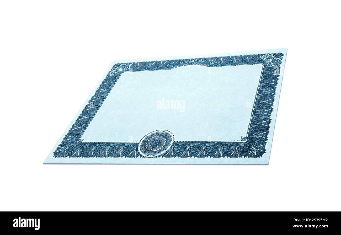 Classic guilloche border paper isolated on white Stock Photo - Alamy
