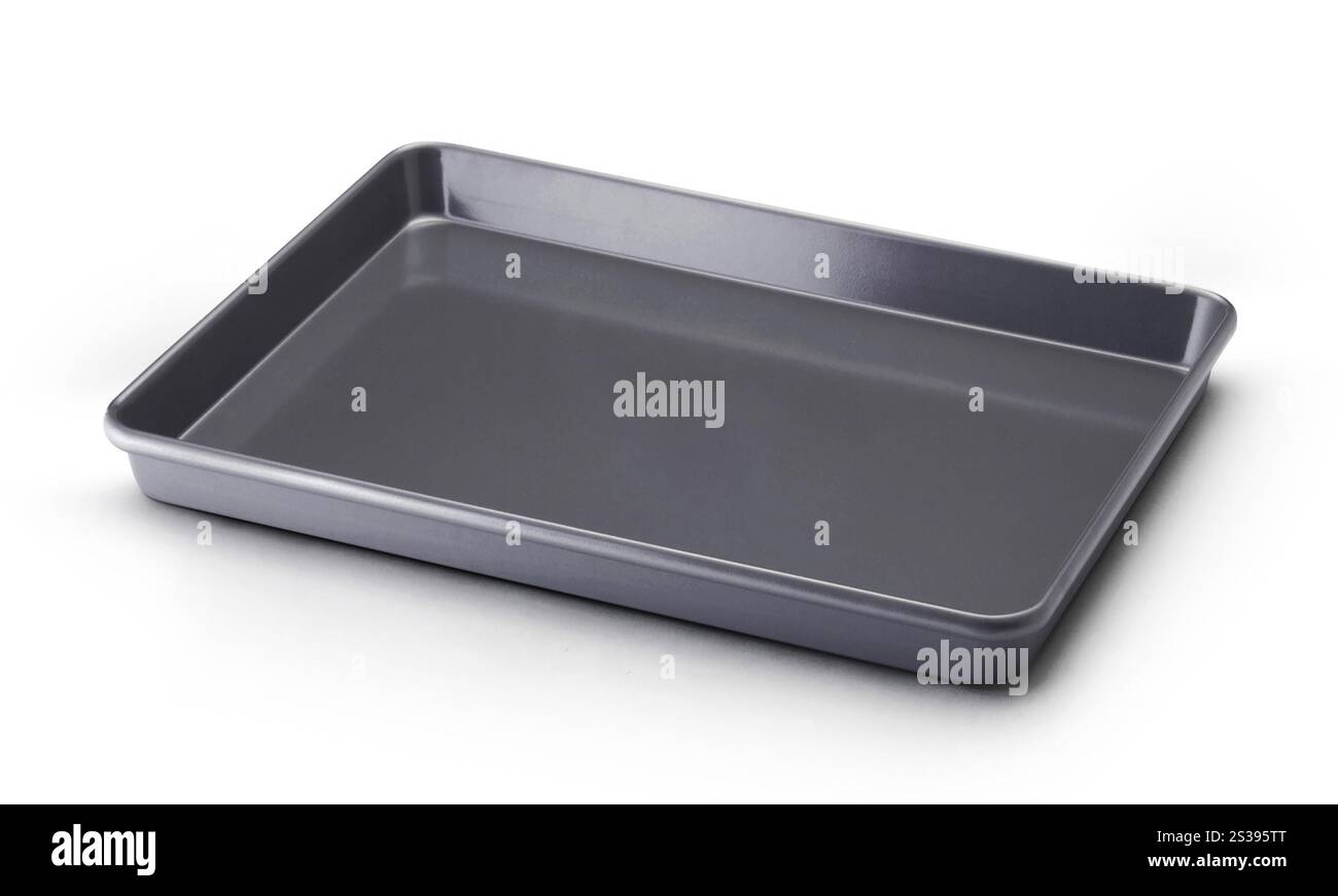 empty black food tray on white background. empty black food tray Stock ...