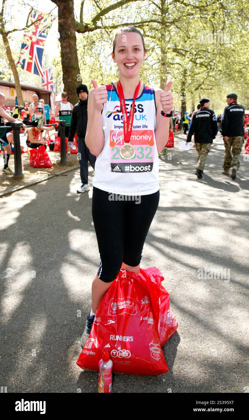 Jessica Ransom finishes the 2014 Virgin Money London Marathon - 13 ...