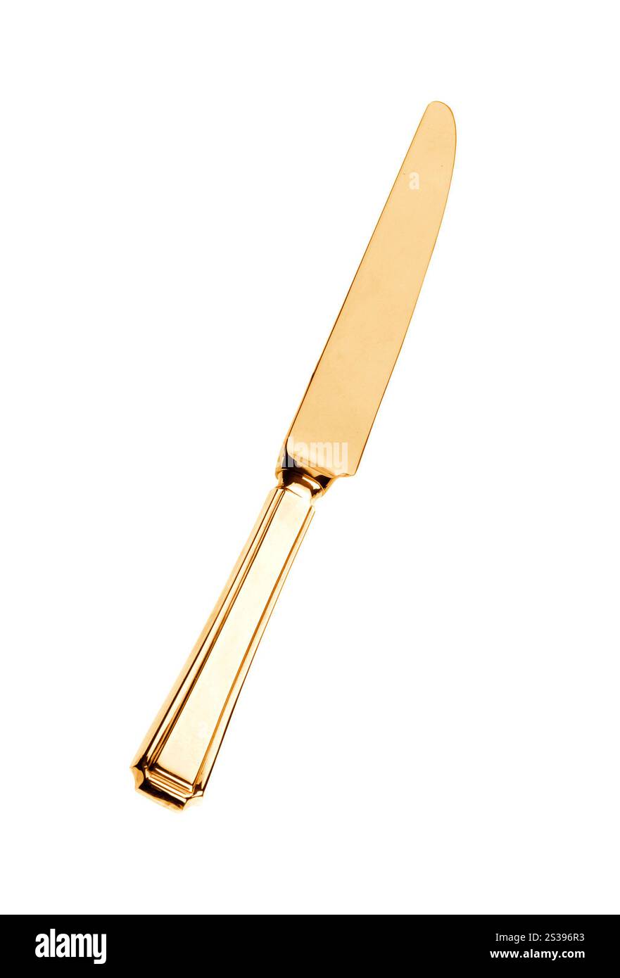 Table knife isolated on white Stock Photo - Alamy