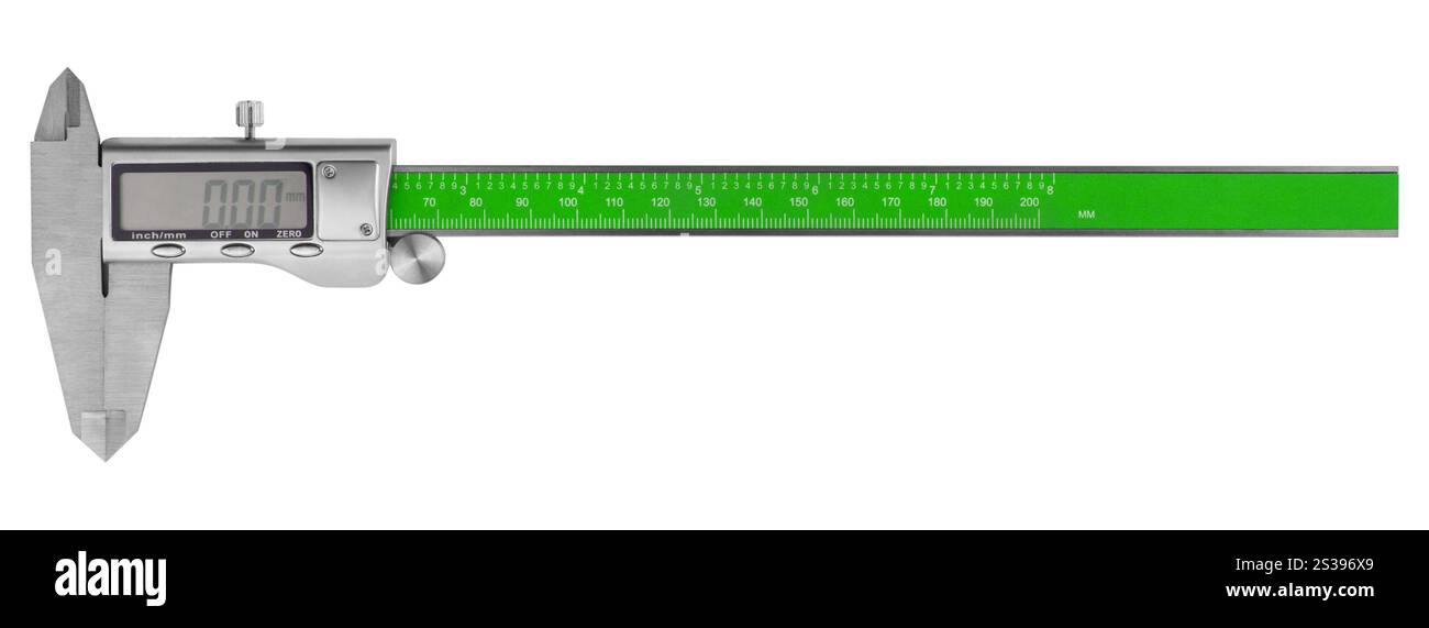 digital electronic vernier caliper isolated on white background ...