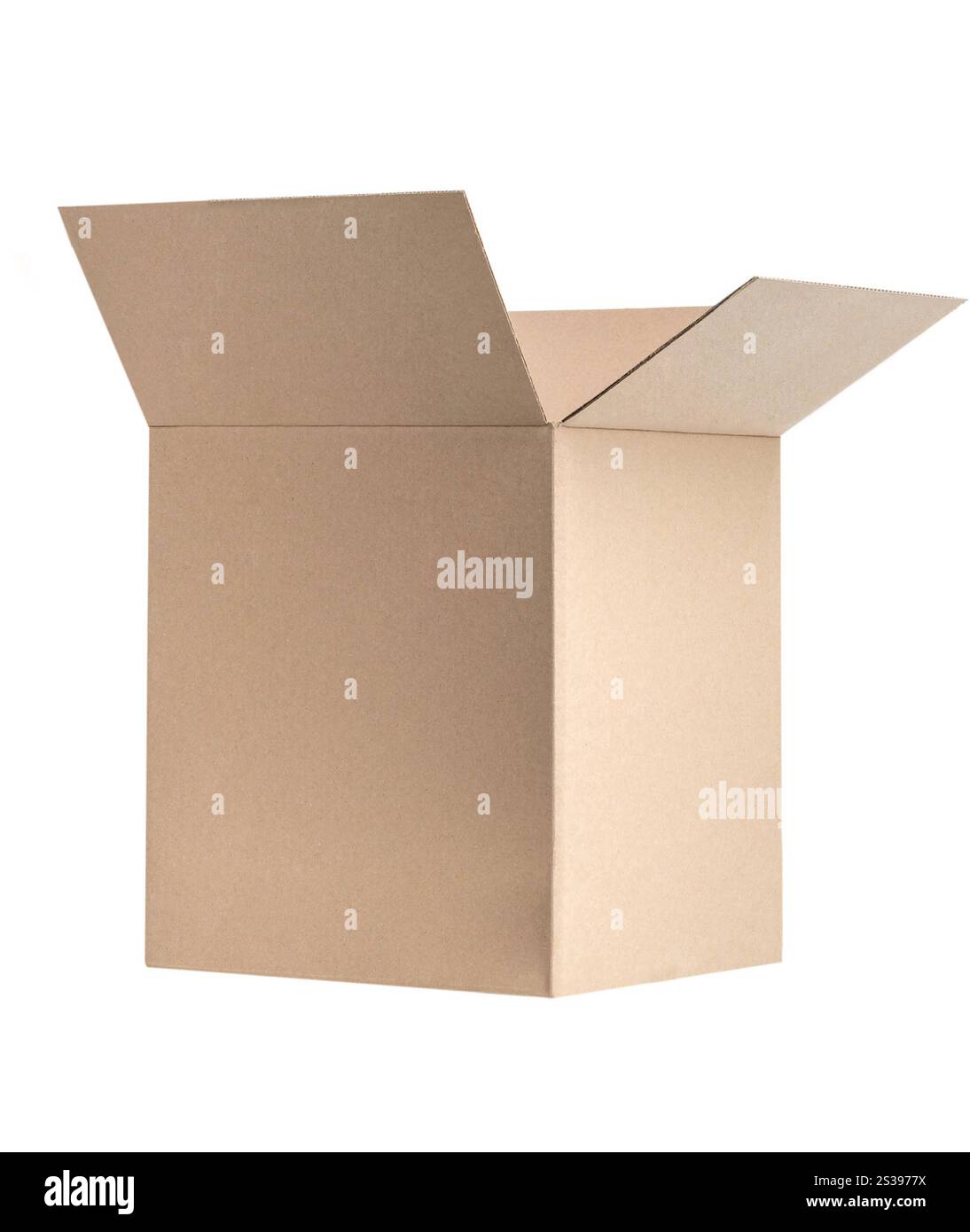 Closed cardboard box taped up and isolated on white background Stock ...