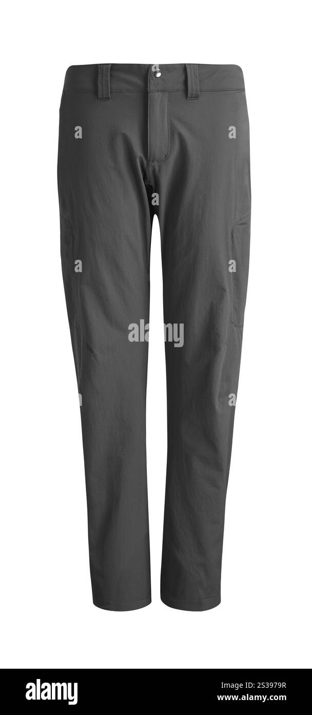 Black pants. Front view Isolated on a white background. Black pants ...