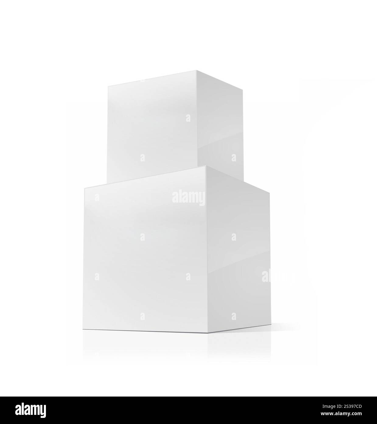 blank packaging white cardboard boxes isolated Stock Photo - Alamy