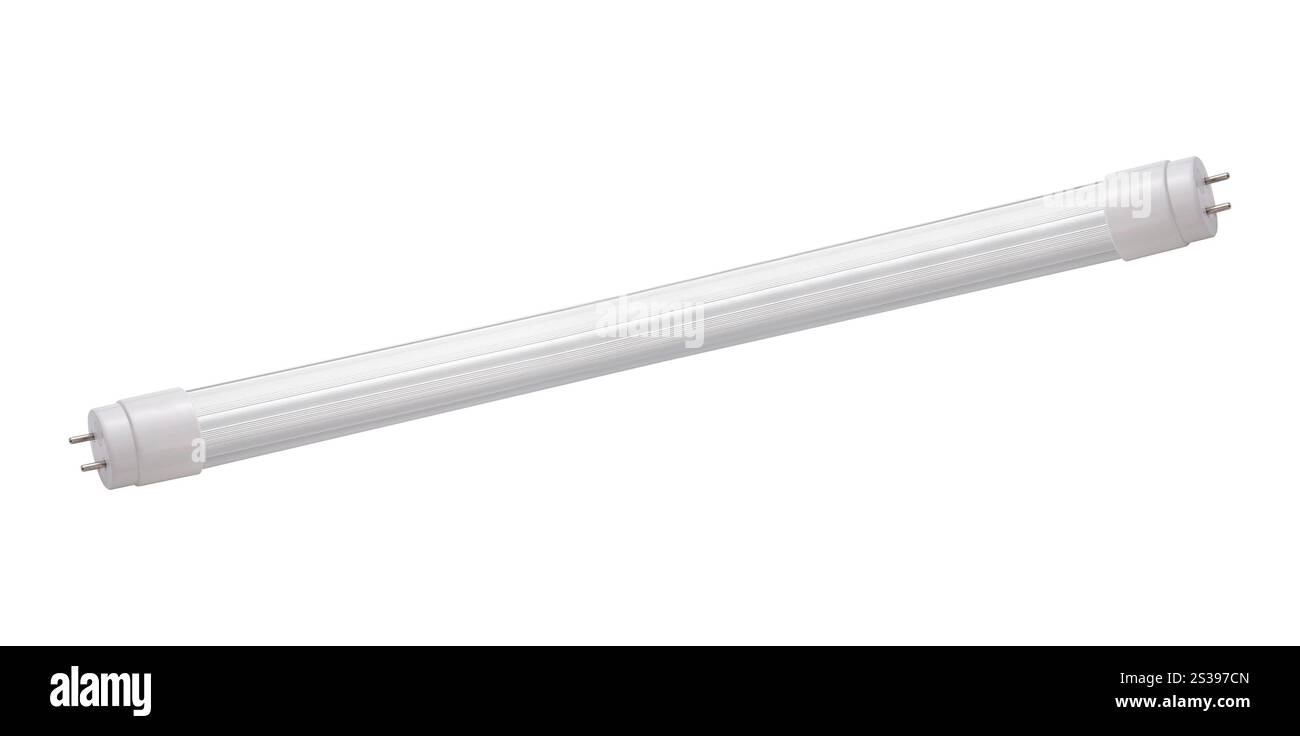 fluorescent tube compact lamps isolated on white background Stock Photo ...