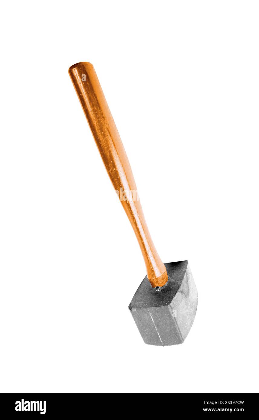 sledge hammer with wooden handle isolated. sledge hammer with wooden ...