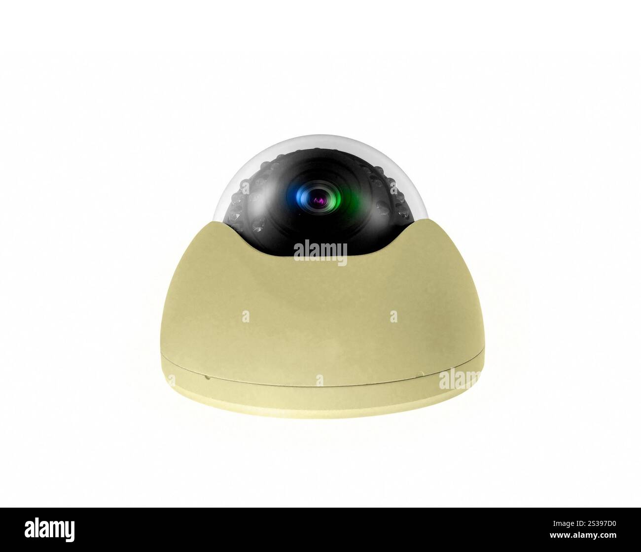 Secure ceiling type digital camera isolated on white background Stock ...