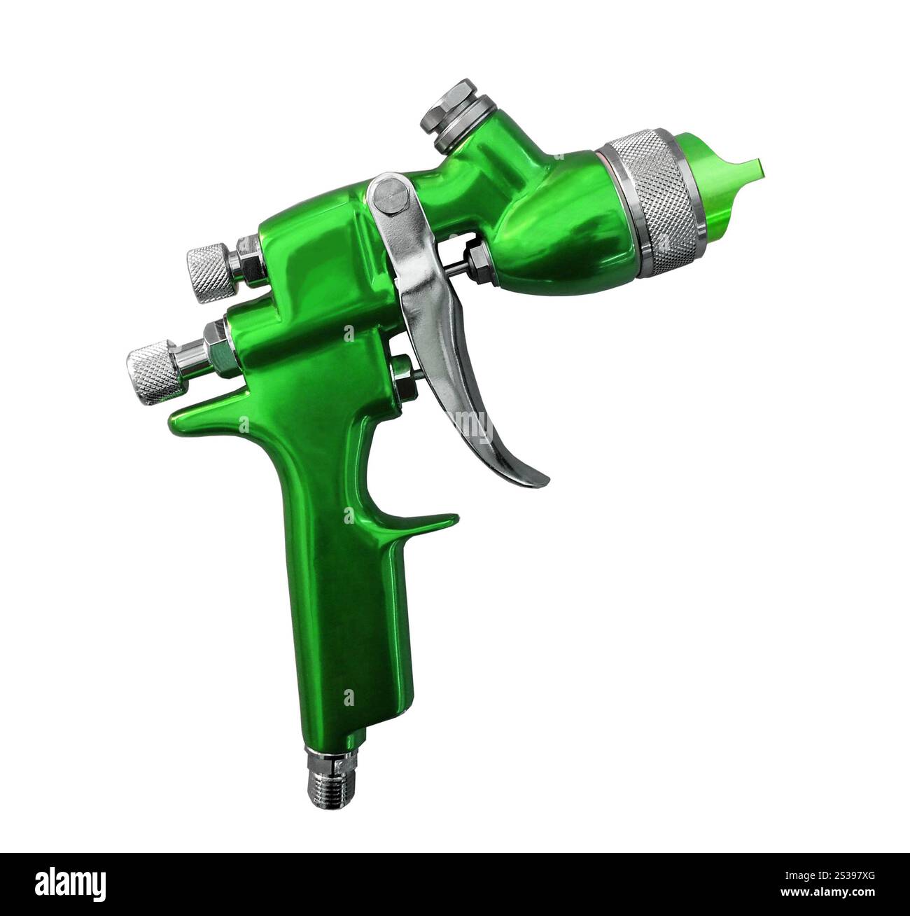 Spray gun isolated over white background. Spray gun isolated Stock ...