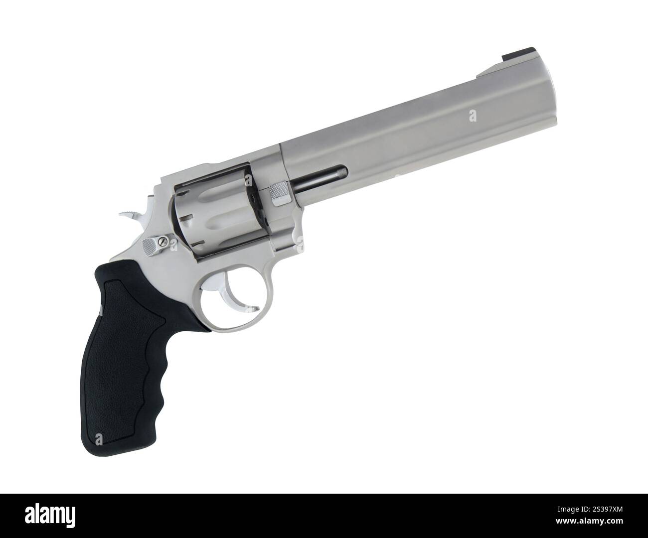 Revolvers isolated on white background. Revolvers Stock Photo - Alamy