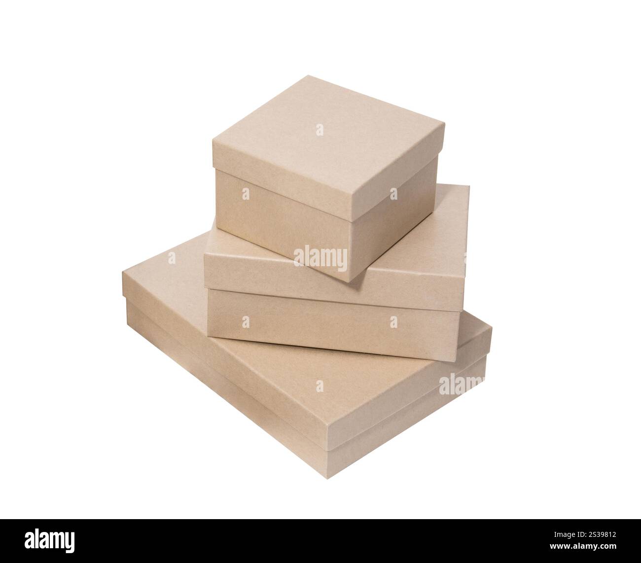 Cardboard boxes isolated over white background. Cardboard boxes ...