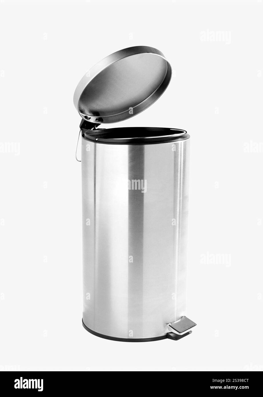 Refuse bin in room corner isolated on white background. Refuse bin in ...