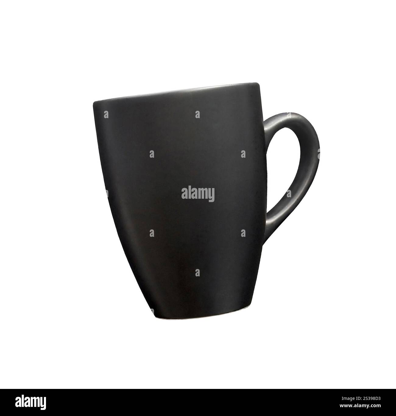 Black mug empty blank isolated on white background. Black mug empty ...