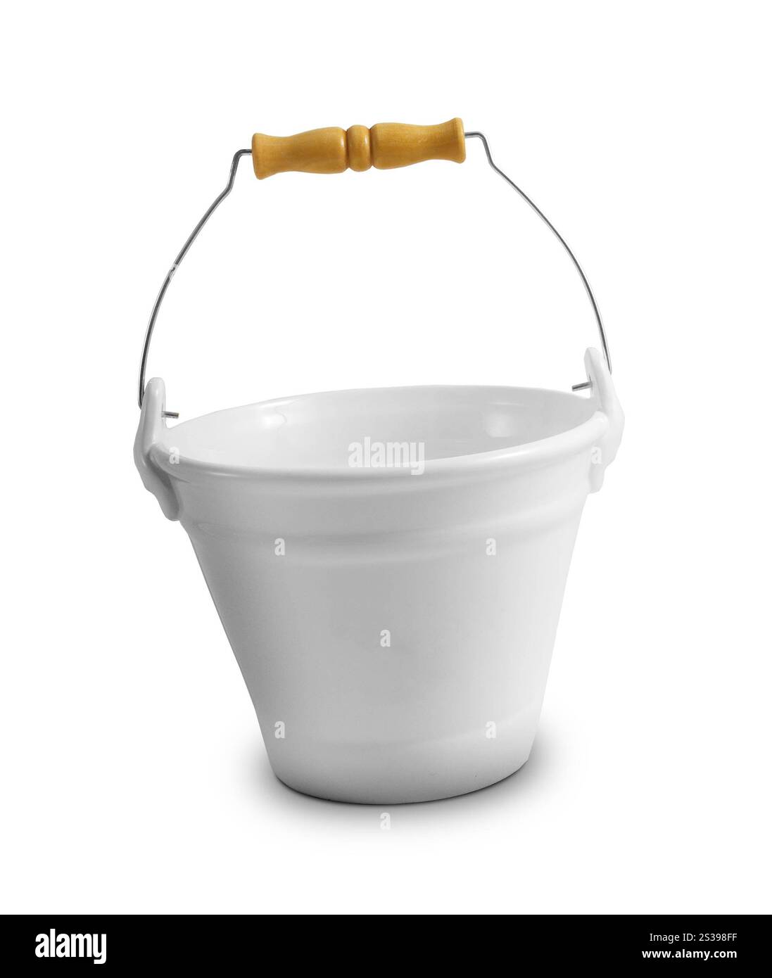 The empty bucket isolated on white background. The empty bucket Stock ...