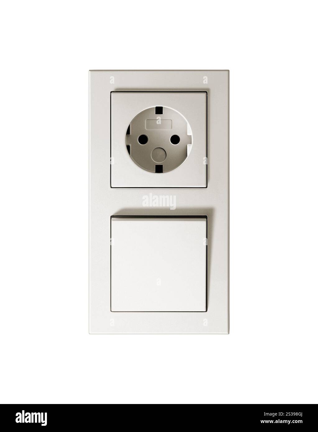 Socket & switch isolated on white background. Socket & switch. On a ...