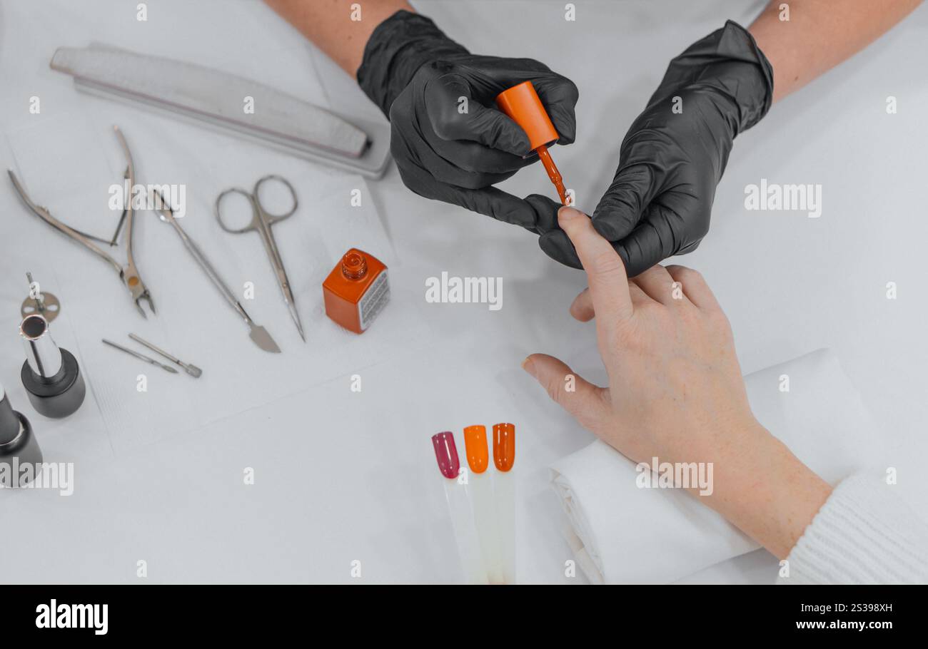 Professional process manicure nail hi-res stock photography and images ...