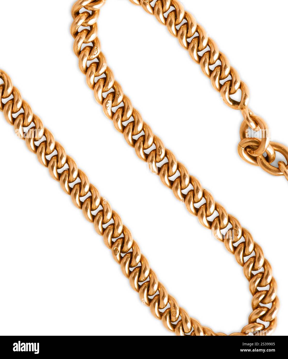 Nice gold chain isolated on white background. Nice gold chain isolated ...
