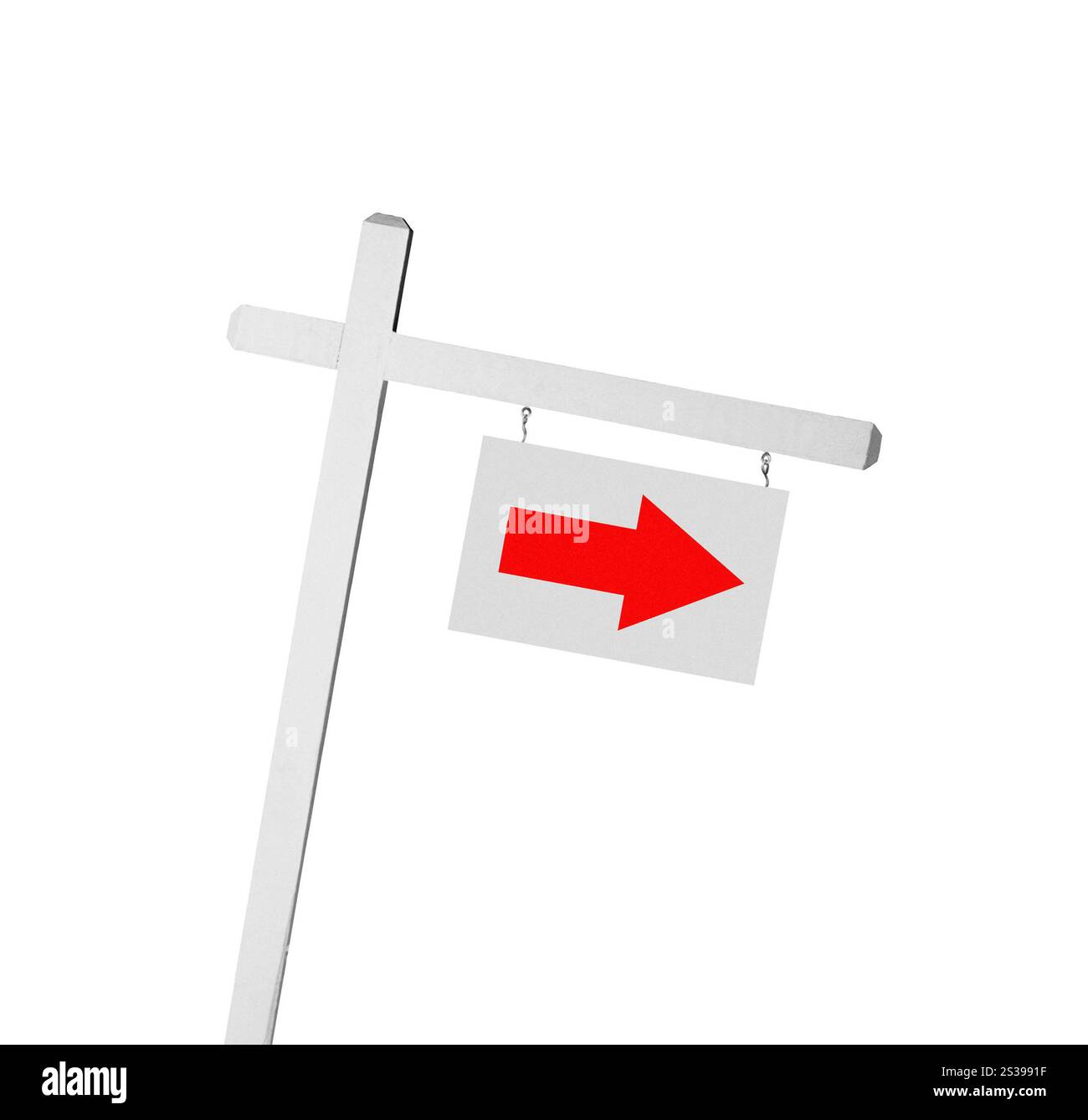 Wooden direction sign isolated on white. Wooden direction sign Stock ...