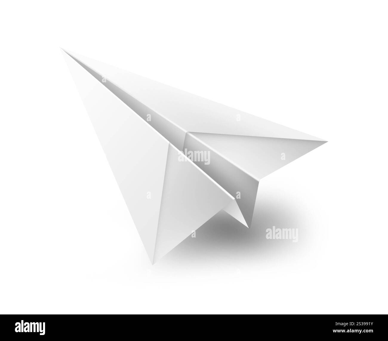 isolated paper airplane flying - 3d shape render illustration. isolated ...