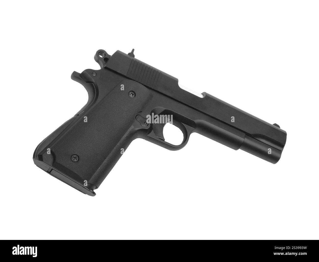 Airsoft hand gun isolated on white background. Airsoft hand gun Stock ...