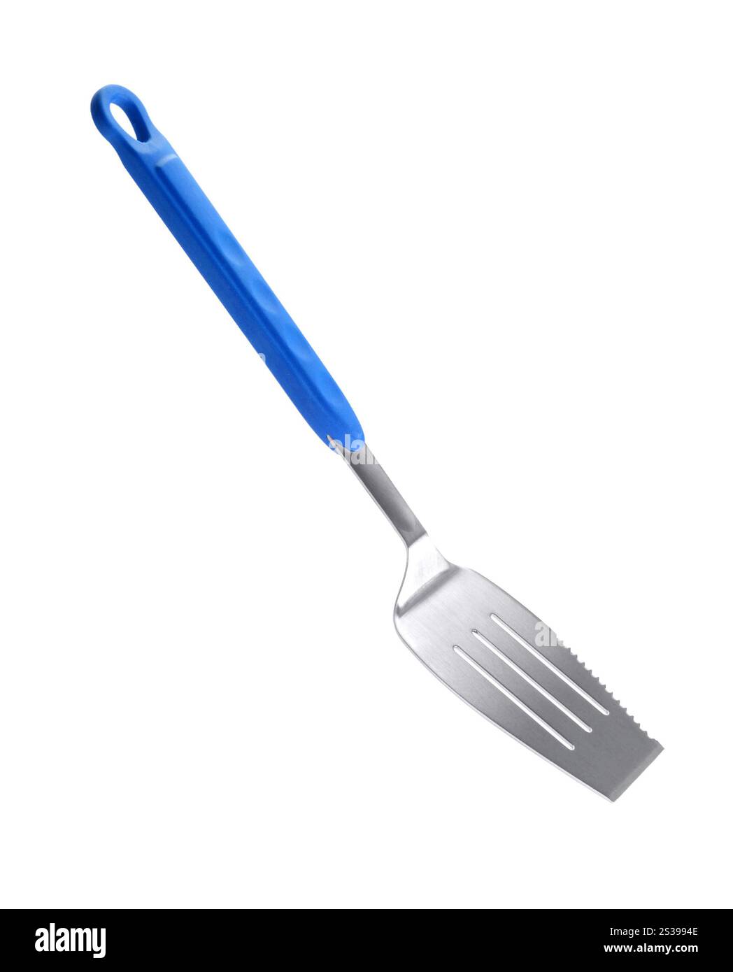 Blue Kitchen Spatula Isolated on White. Blue Kitchen Spatula Stock ...