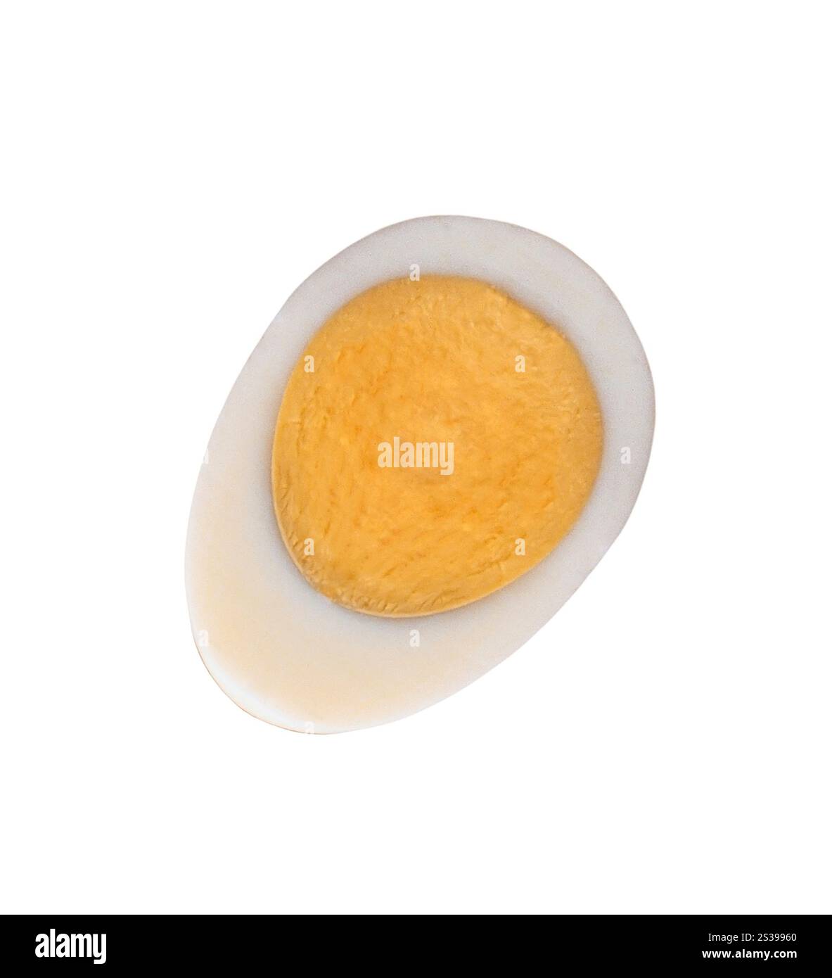 Half of a hard-boiled egg isolated on white background. Half of a hard-boiled egg Stock Photo ...