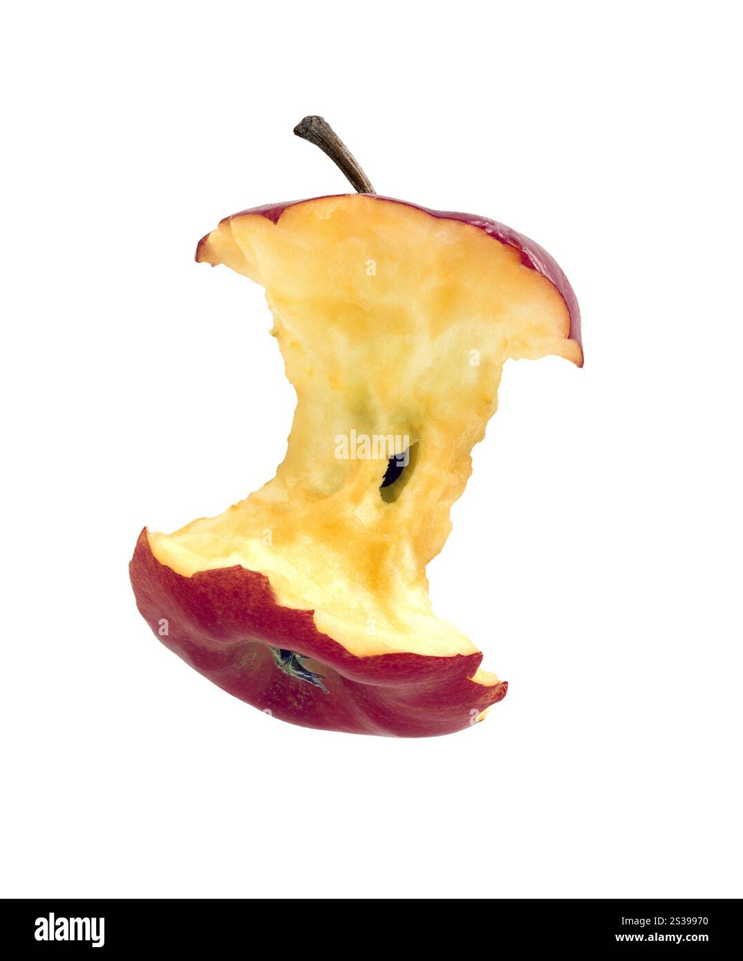 Apple isolated on white background. Apple bit on the white Stock Photo ...