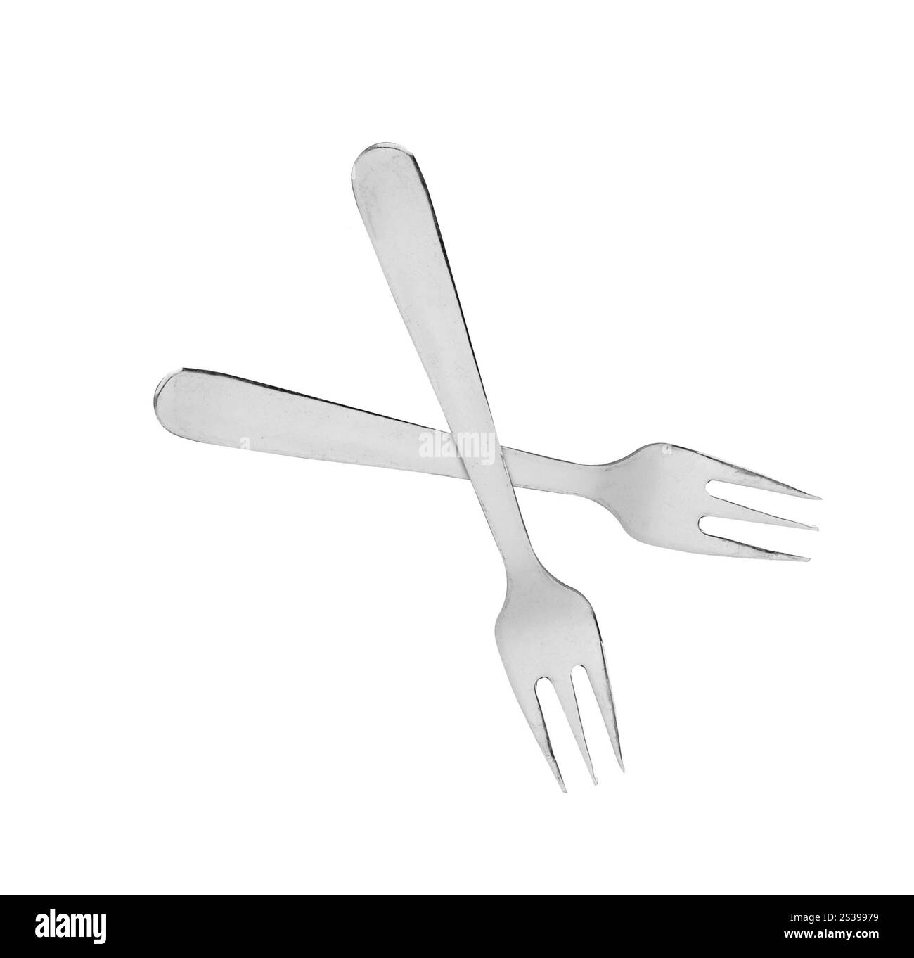 two kitchen forks isolated on white background. two kitchen forks ...