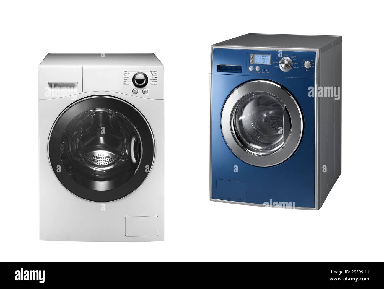 white and blue washing machine. white washing machine Stock Photo - Alamy