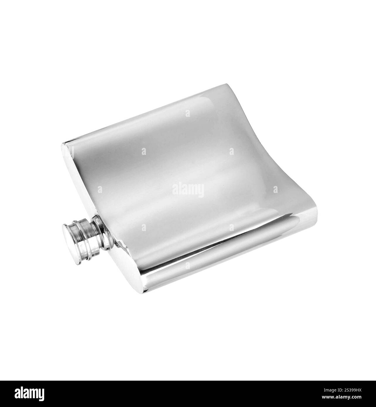 Metal flask isolated on white background. Metal flask isolated on white ...