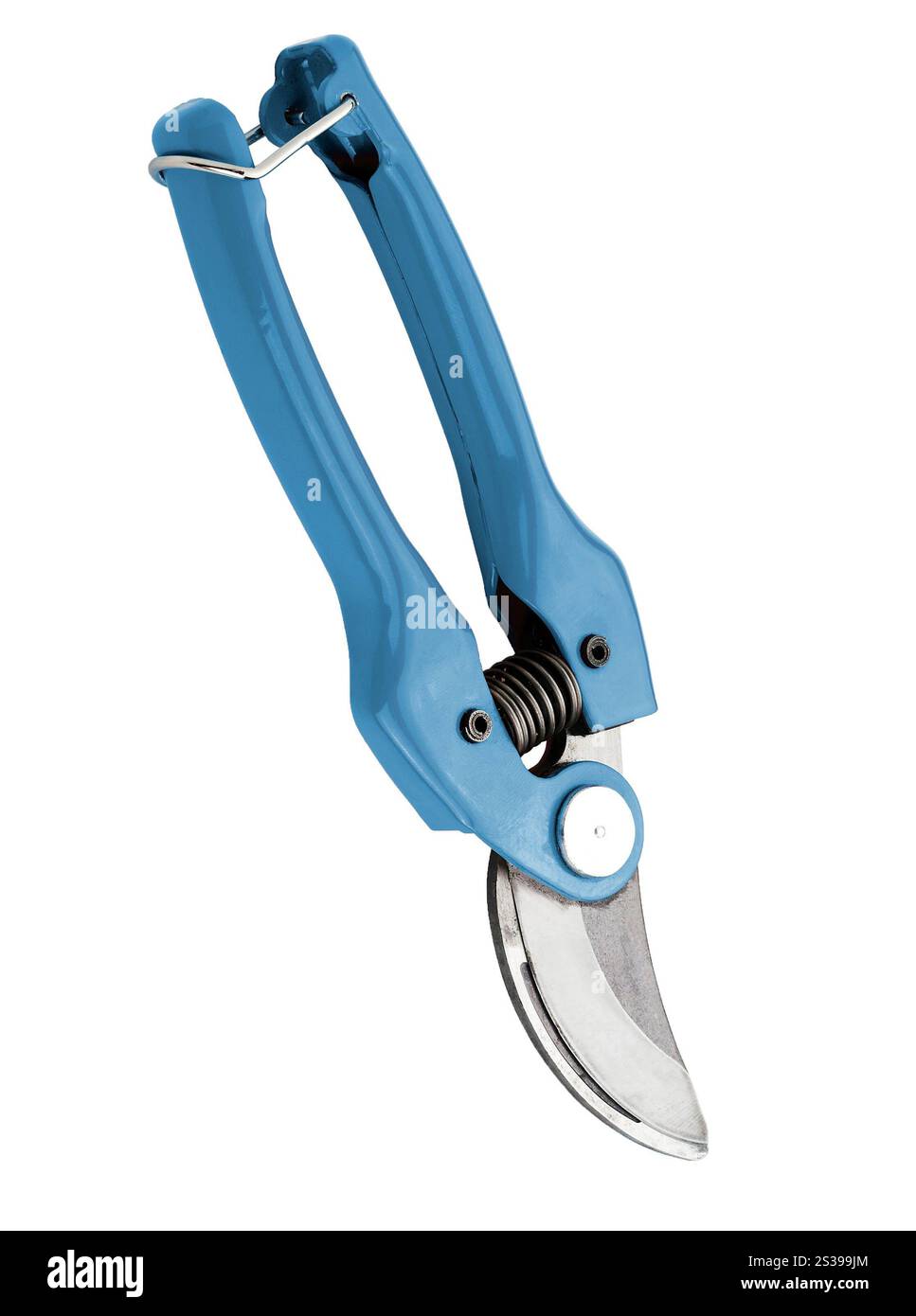 blue garden pruner isolated on white background. blue garden pruner on ...