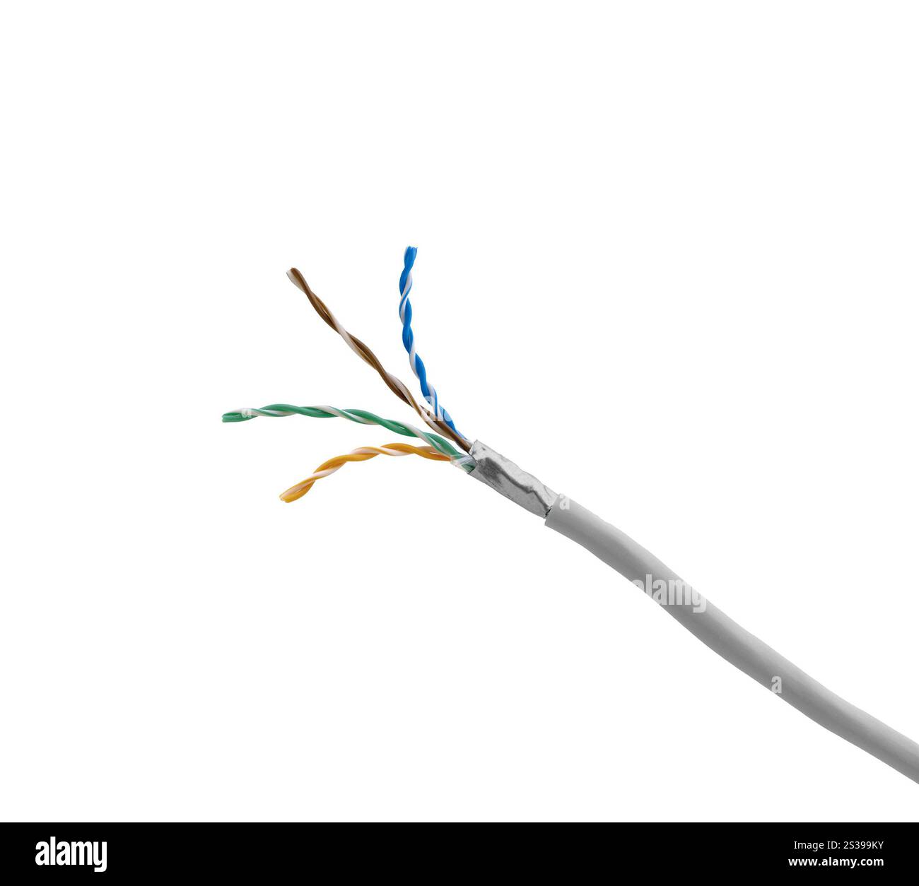 communication cable isolated on white background. communication cable ...