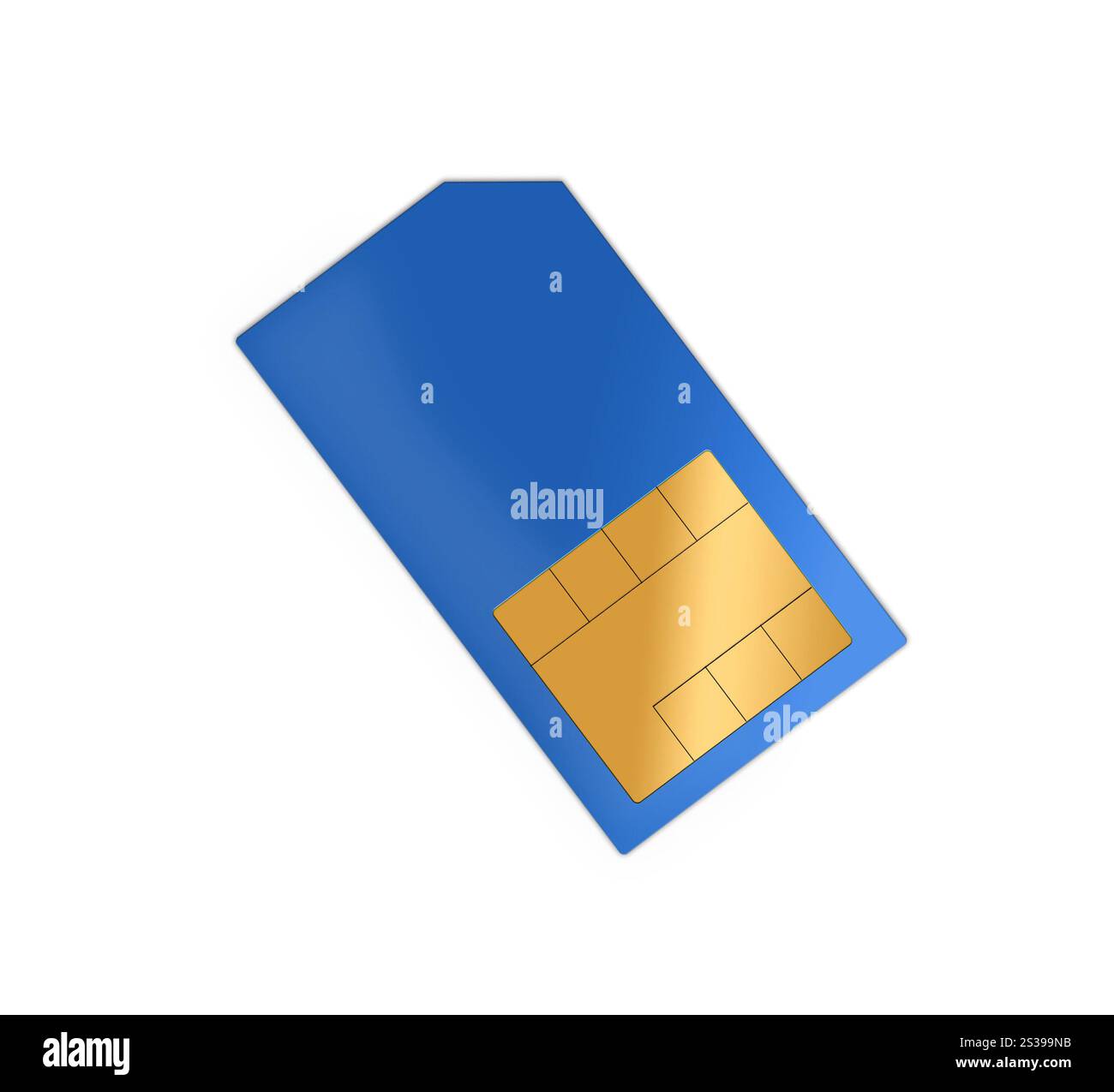 blue sim card isolated on white background. blue sim card Stock Photo ...