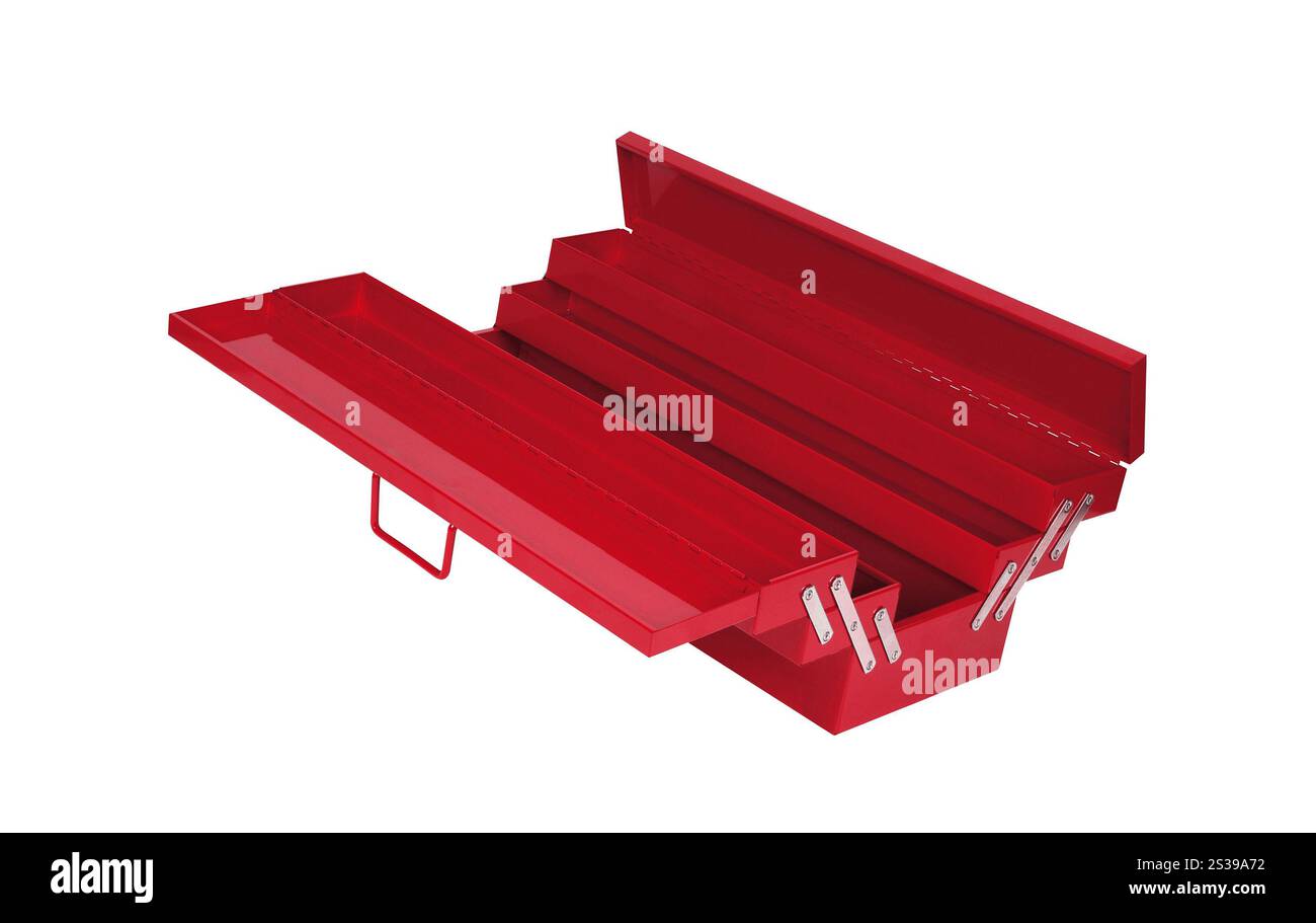red tool box isolated on white background. red tool box Stock Photo - Alamy