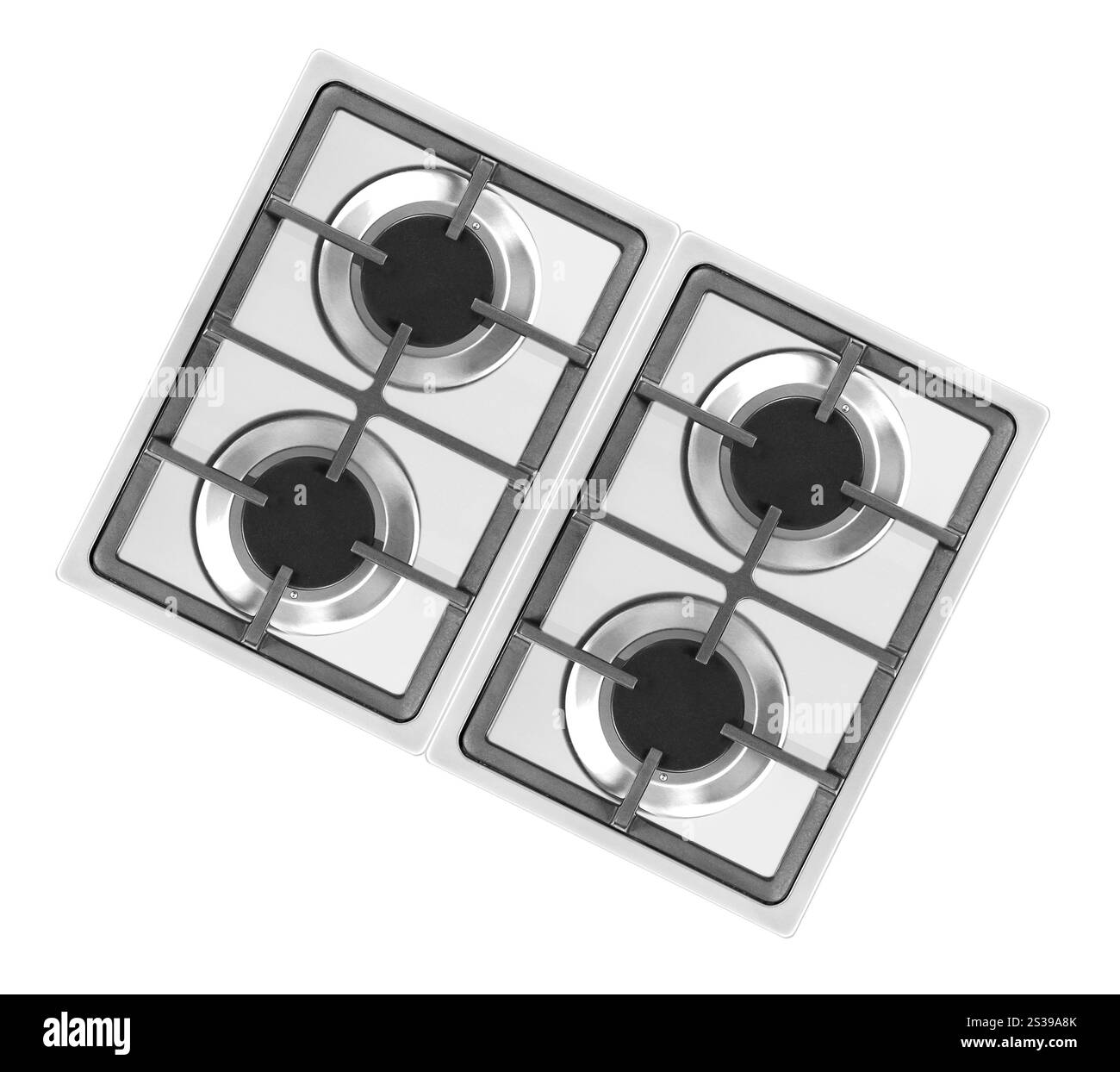 Stainless steel gas isolated on white background. Stainless steel gas ...