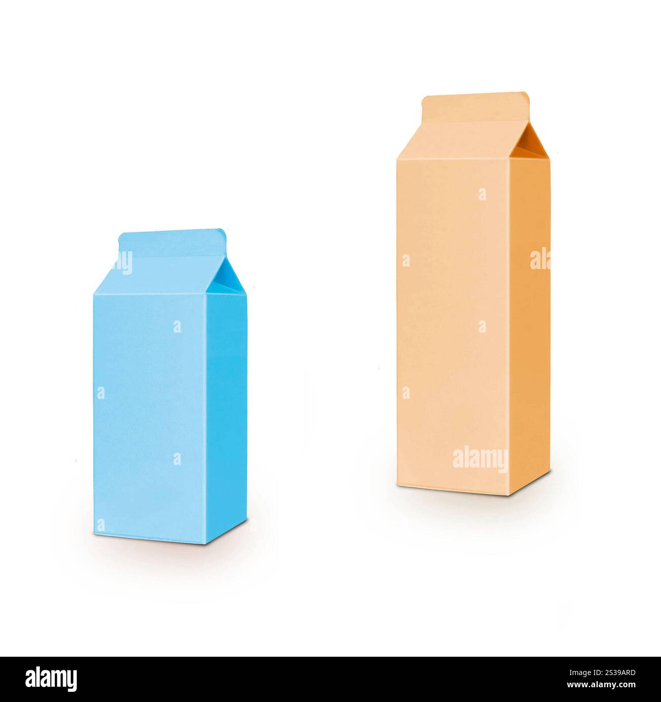 Milk boxes isolated on white background. Milk boxes isolated on white ...