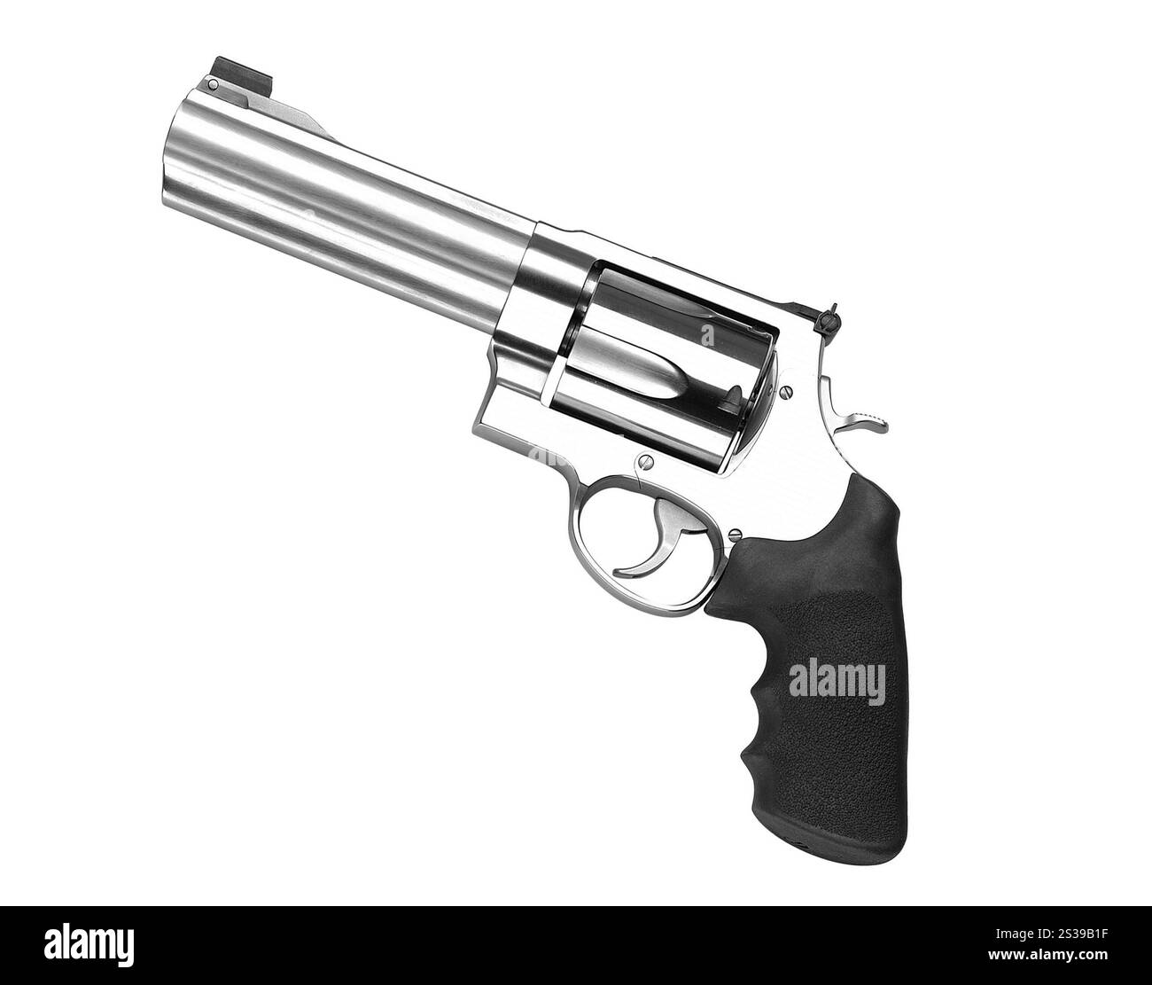 Revolvers isolated on white background. Revolvers Stock Photo - Alamy