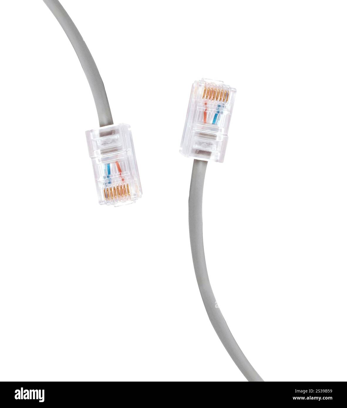 grey ethernet network RJ45 cables plug isolated. grey ethernet network cables plug isolated ...