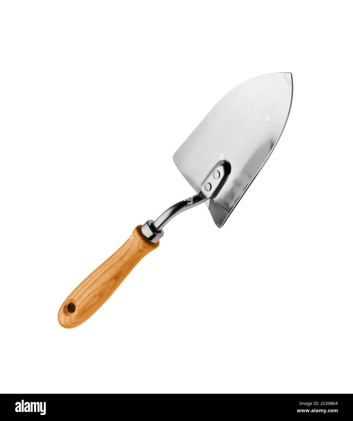 trowels with wooden handles isolated on white background. trowels with ...