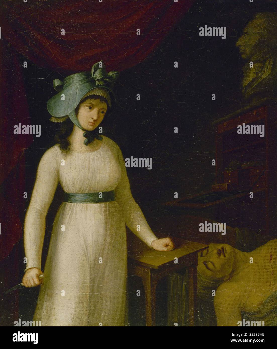 Portrait of Charlotte Corday just after Assassinating Marat 1793 Stock ...