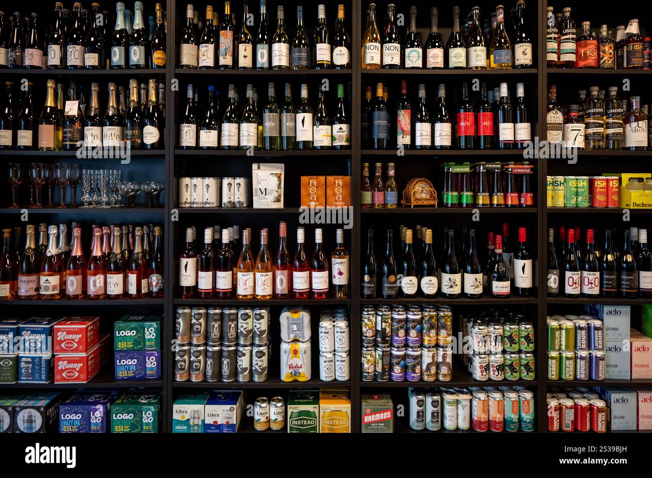 Vancouver, Canada. 08th Jan, 2025. Non-alcoholic beverages stock the ...