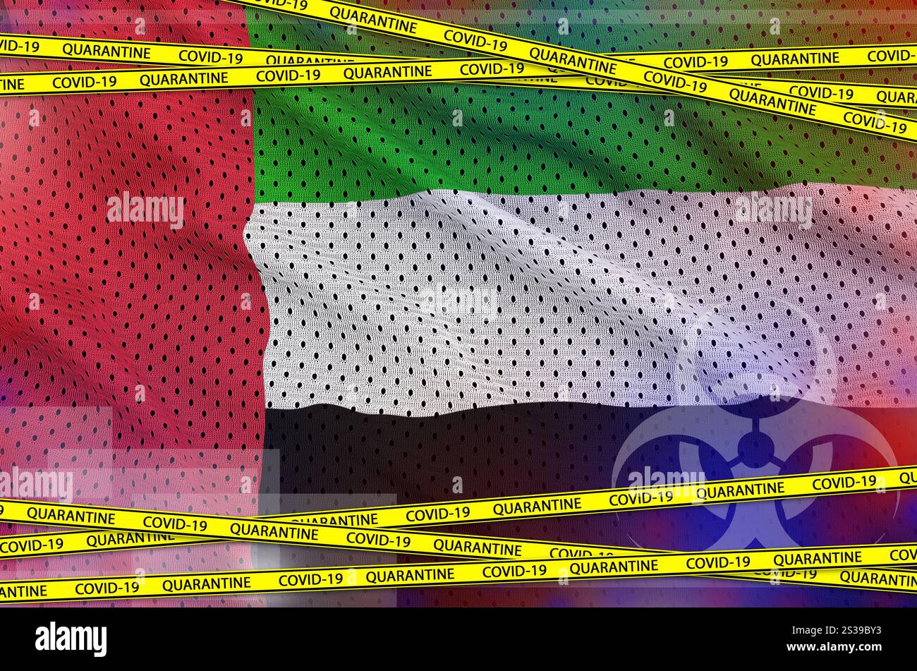 Uae flag yellow quarantine hi-res stock photography and images - Alamy