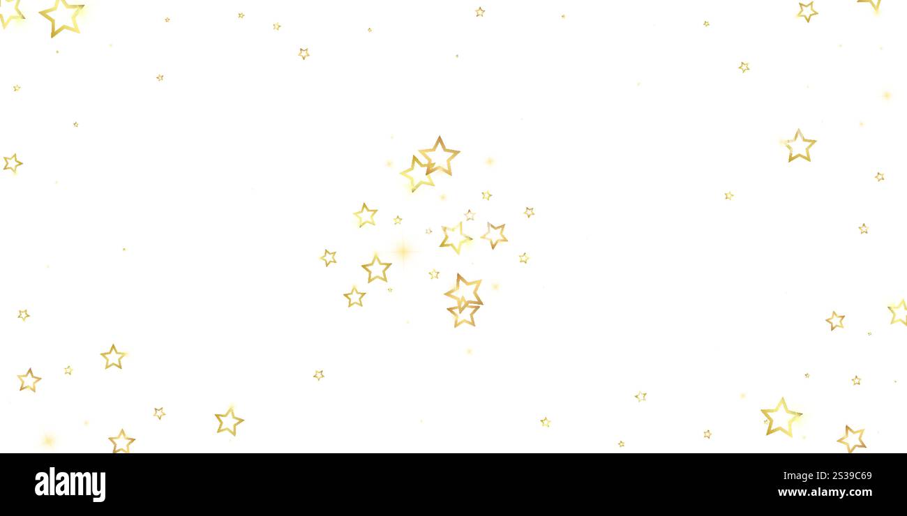 Twinkle stars scattered around randomly, flying, falling down, floating ...