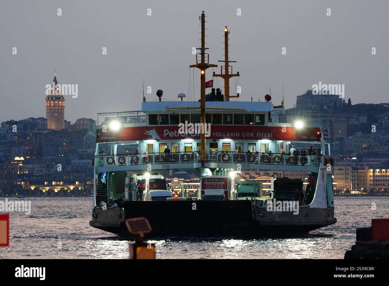 ISTANBUL, TURKIYE - JULY 22, 2024: IDO Ferry passing from European to ...
