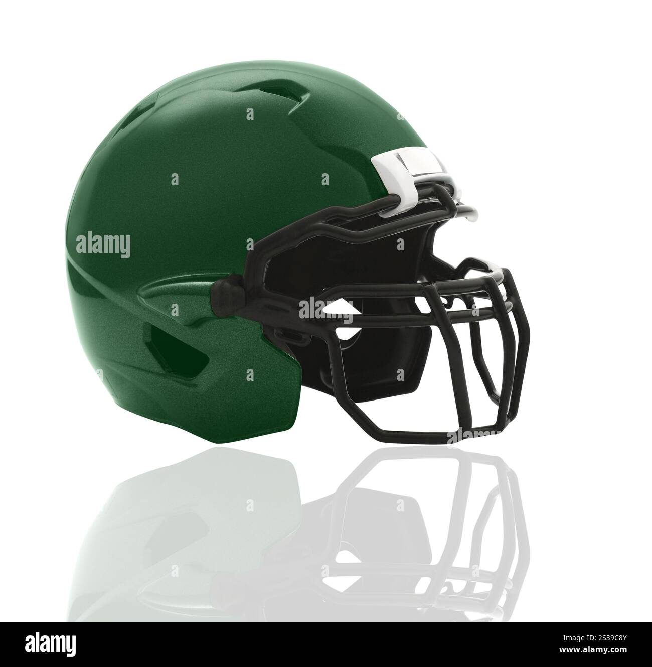 Brown Football Helmet on white. green Football Helmet on white Stock ...