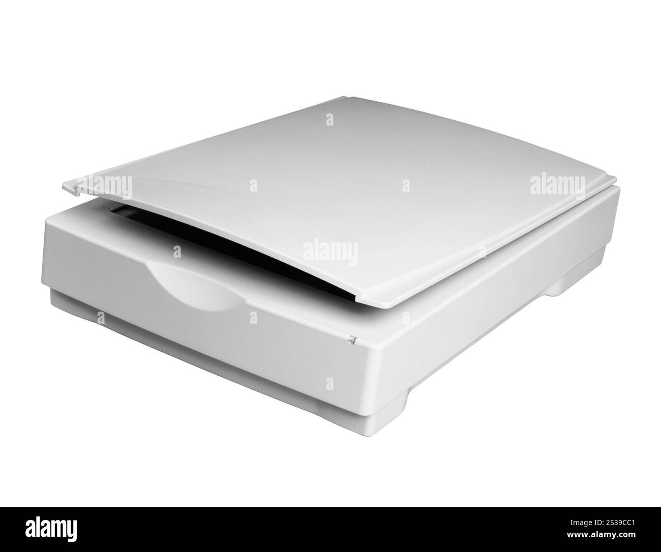 White Scanner close up shot isolated on white background. White Scanner ...